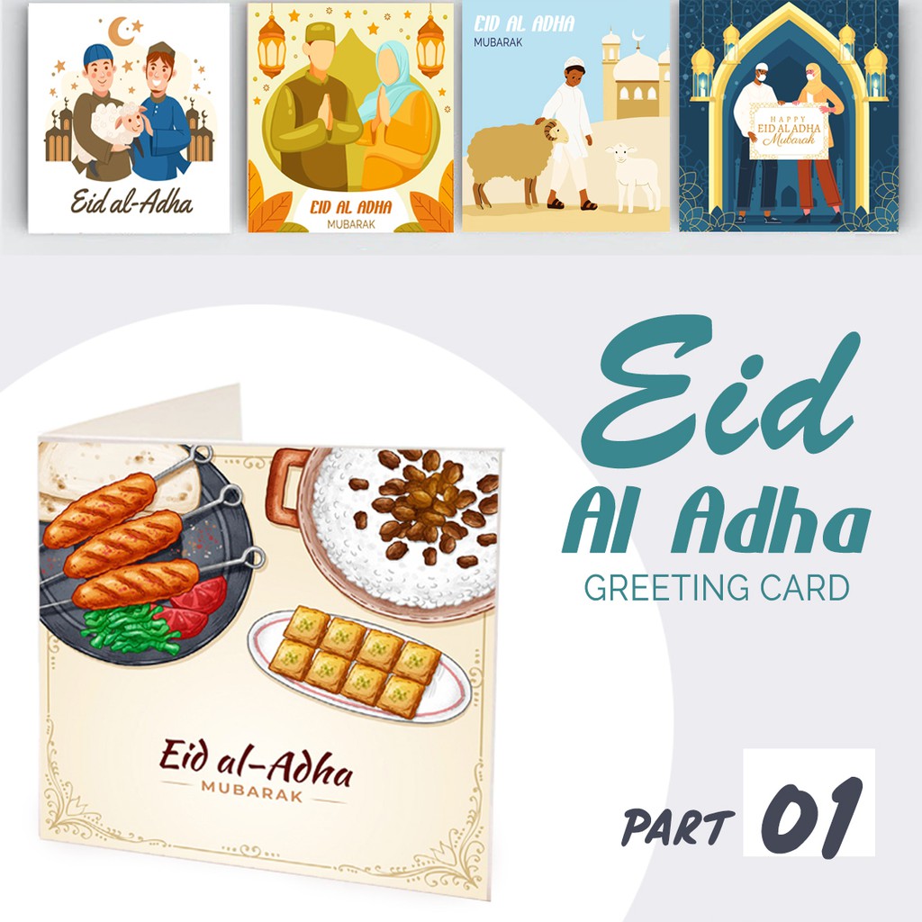 [Greeting Card] Eid ADHA (PART 1) / Greeting Card Eid Al Adha (ADHA 01 ...