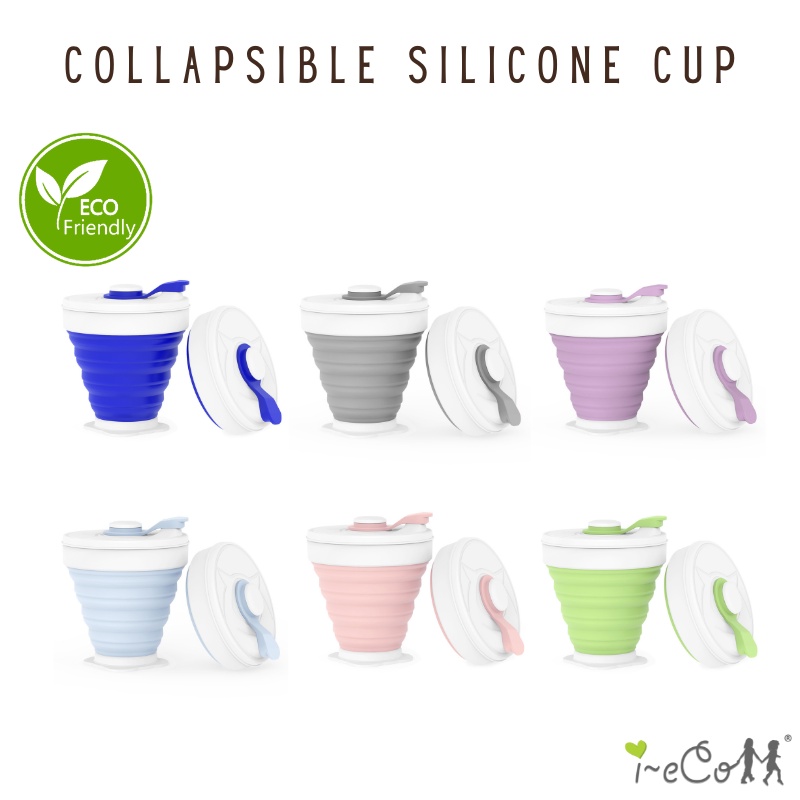Collapsible Silicone Cup I Camping I Portable Water Mug I 350ML I Cawan ...