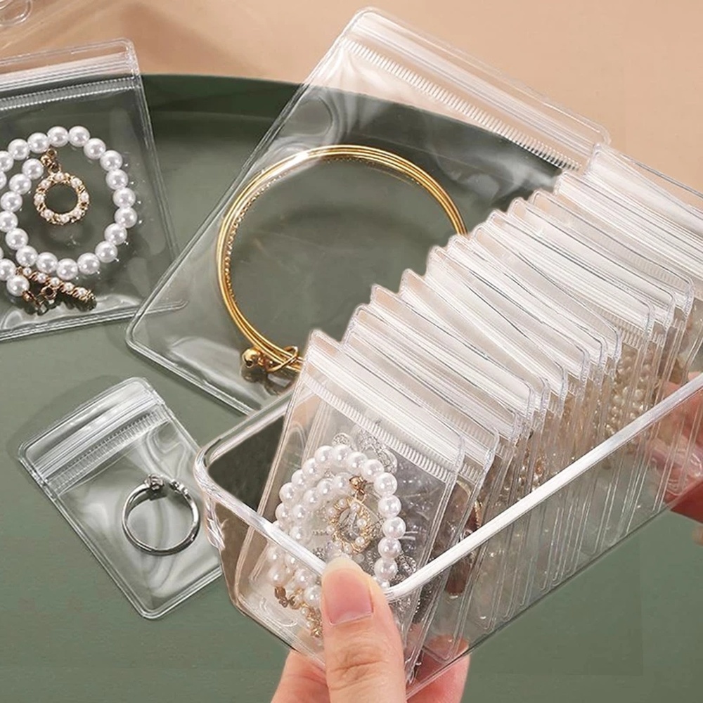 10Pcs Anti-oxidation Jewelry Storage Bag Drawer Organizer Transparent ...