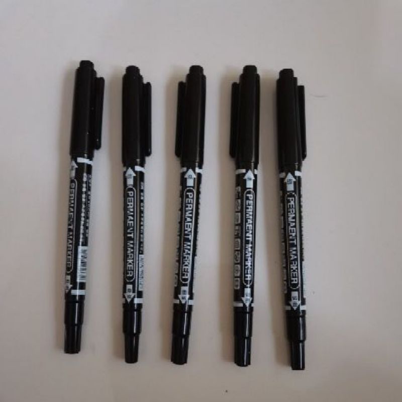 Black Permanent Double Sided Tip Marker Pen (1piece) | Shopee Malaysia