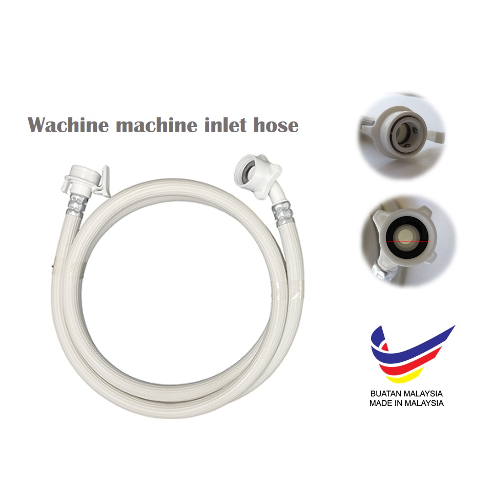 Washing Machine Inlet Hose 2.0M (black/white) | Shopee Malaysia
