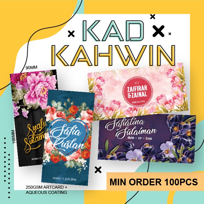 KAD KAHWIN COLOR MURAH 100PCS - 1000PCS {KAD & SAMPUL} [FREE DESIGN ...