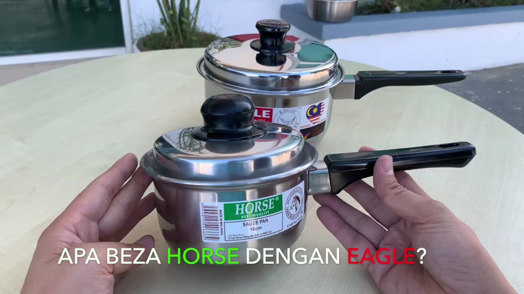 MLK Sauce Pan Pot Stainless Steel Horse Brand Eagleware Single Handle ...