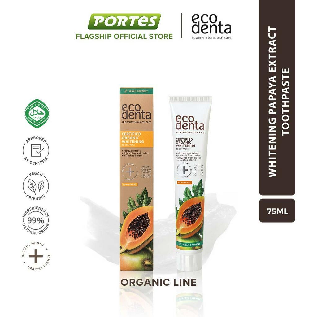 ECODENTA - Certified Organic Whitening with Papaya Extract Halal ...