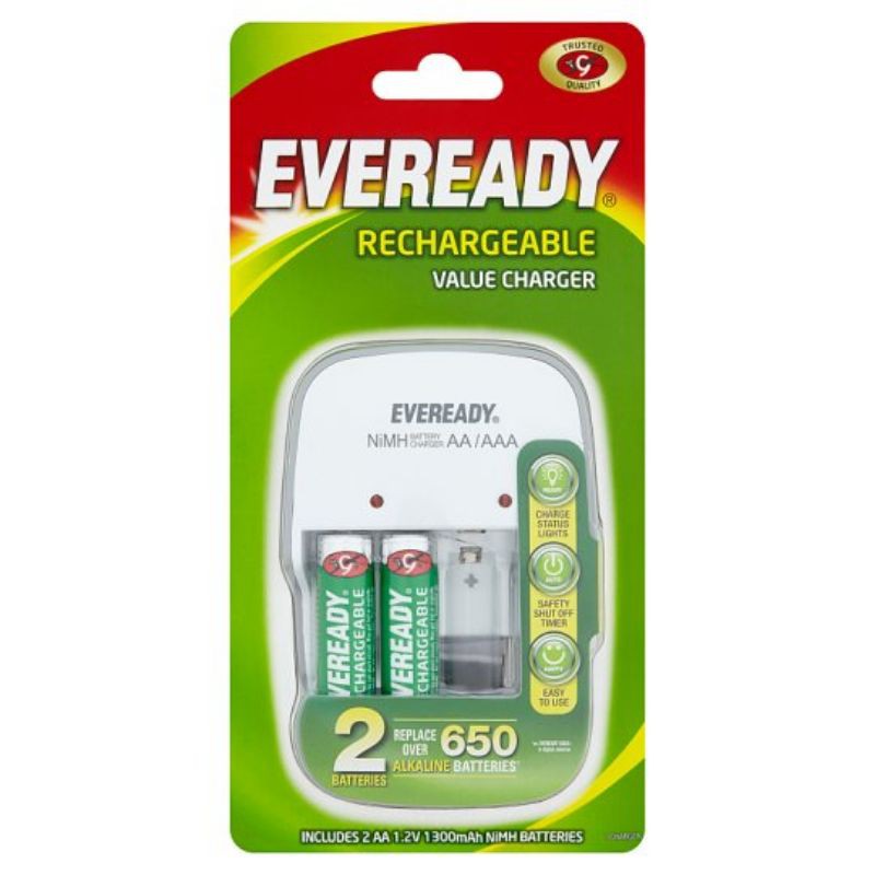 Eveready Rechargeable NiMH Battery Charger AA/AAA | Shopee Malaysia