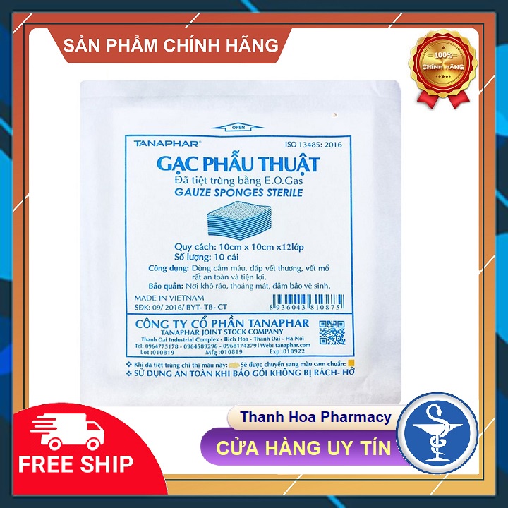 Tanaphar Surgical Gauze 10x10x8 Layers Of Sterile Gauze To Stop ...