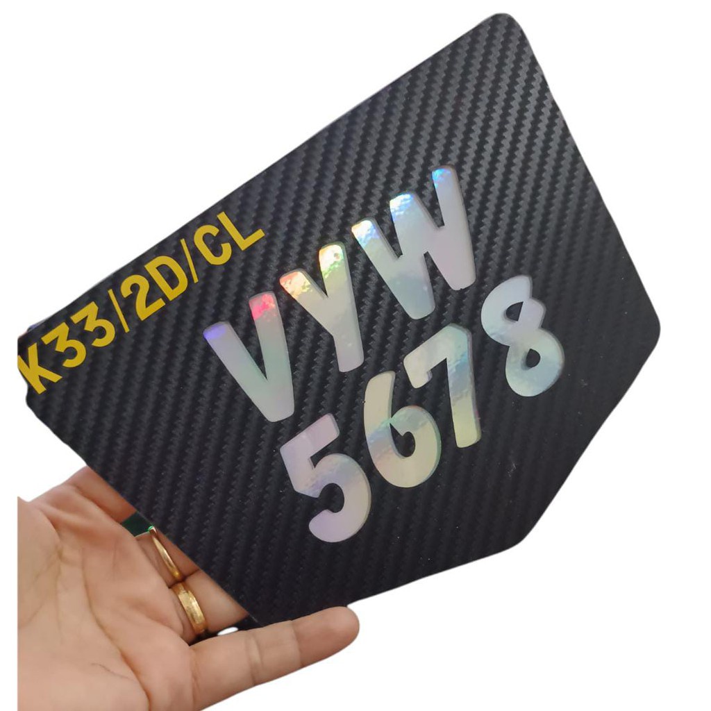 Papan Plate Carbon Fiber Kevlar Motorcycle Plate Papan Number Plate ...