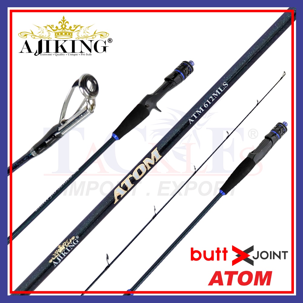Ajiking Atom ATM Joran Pancing Spinning Casting 5'8-6'9kaki Butt Joint| 3kg-7kg |Jigging Fishing ...