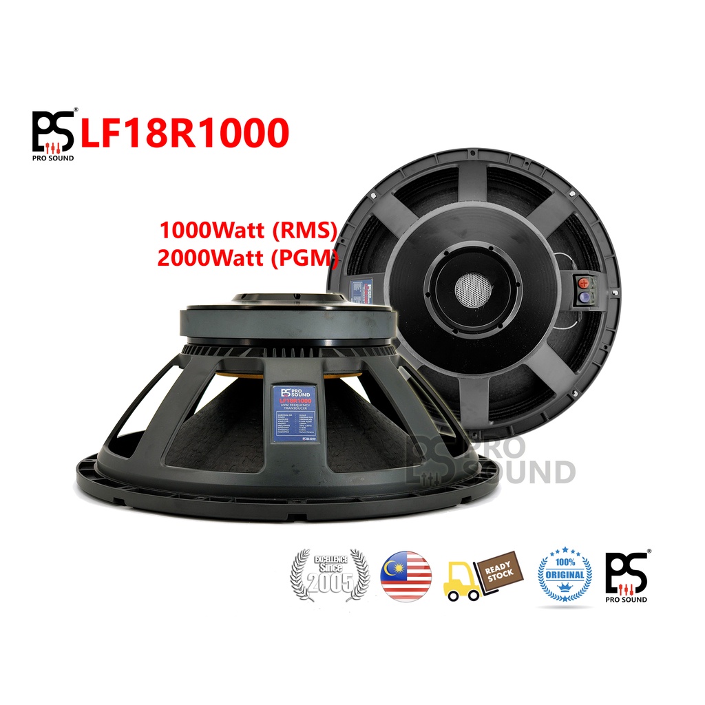 PS Pro Sound LF18R1000 Subwoofer Speaker Driver 1000W Professional ...
