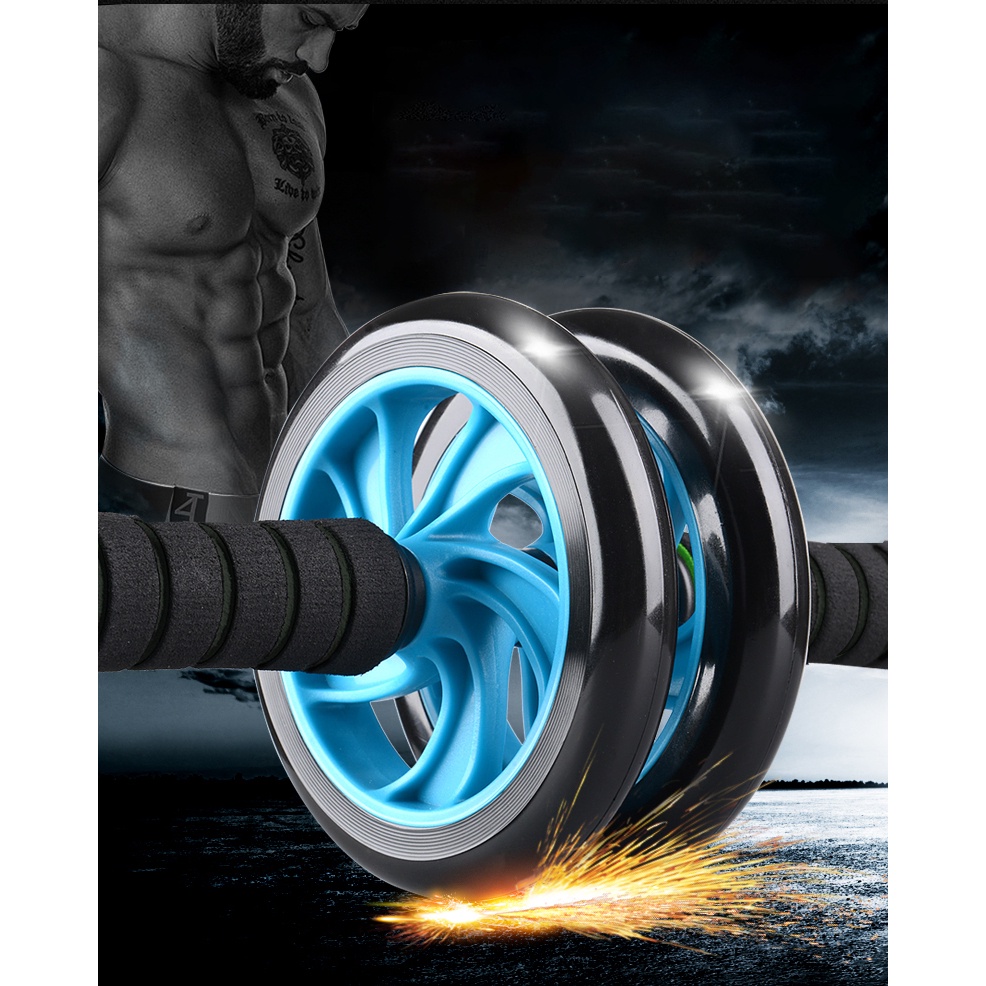 Roller Senaman Otot Perut Abdominal Muscle Exercise Dual Wheel Fitness ...