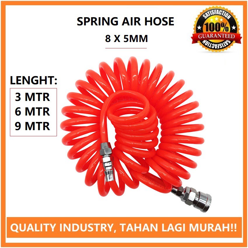 [PowerMan] Pneumatic Spring Hose, 8 X 5MM, 3M / 6M / 9M, Complete Male ...