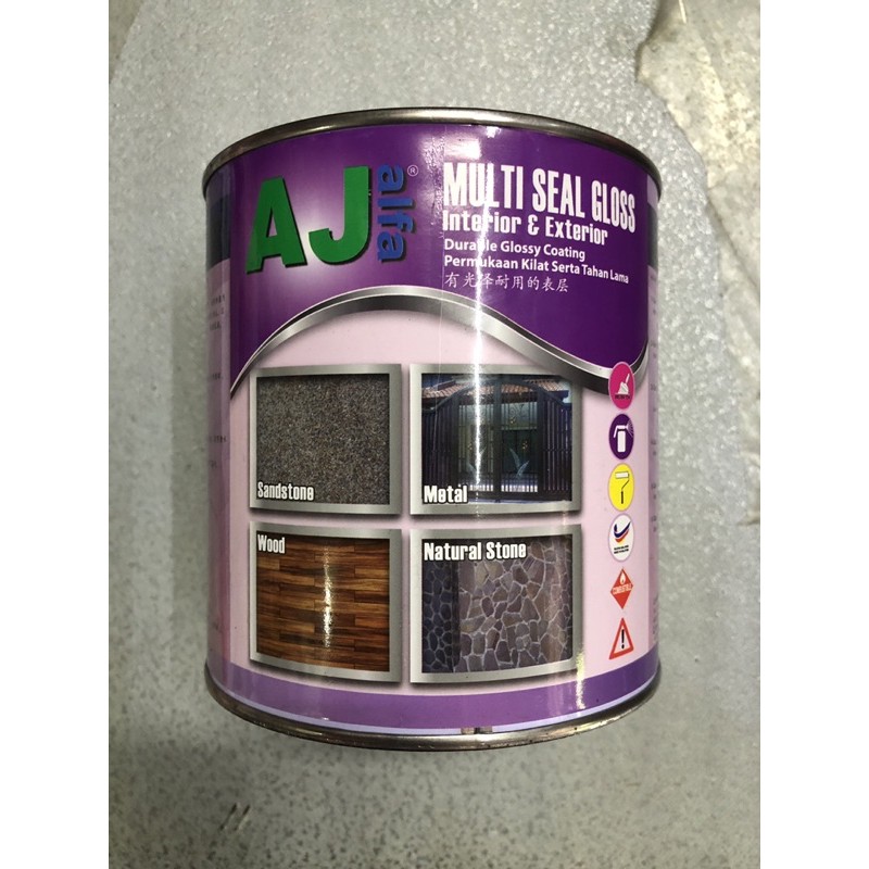 AJ MULTI SEAL GLOSS INTERIOR AND EXTERIOR SANDSTONE METAL WOOD NATURAL ...