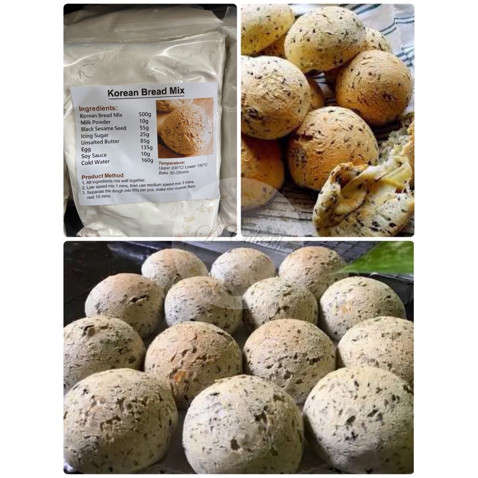 Korea Mochi Qq Bread Premix Flour Korea Roti Tepung Mix 韩国QQ面包预拌粉 500g ...