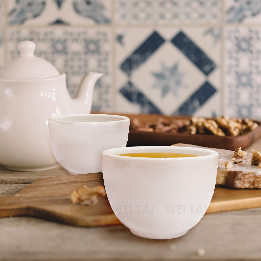 2pcs White Plain Ceramic Chinese Tea Cups Cup Teacup | Shopee Malaysia