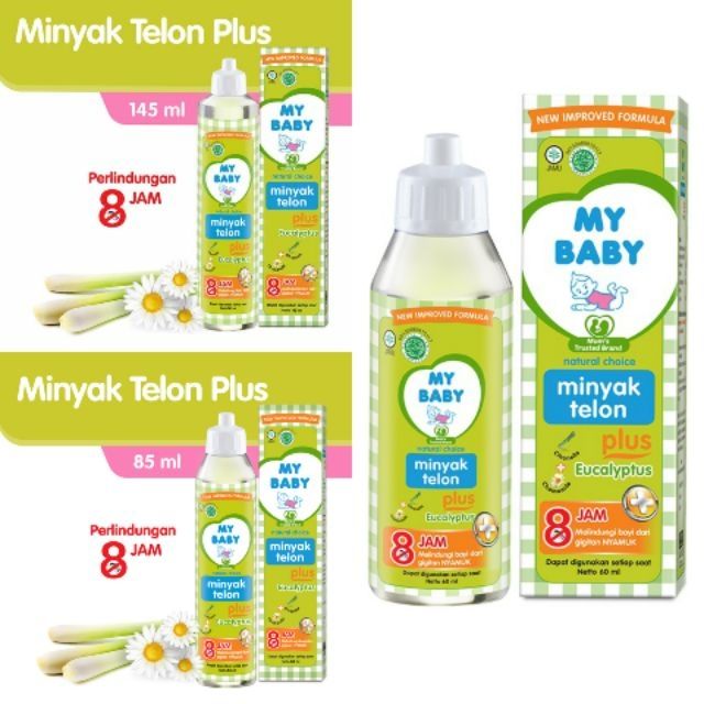 My Baby Minyak Telon plus Eucalyptus 8jam 100% Original Indonesia 57ml ...