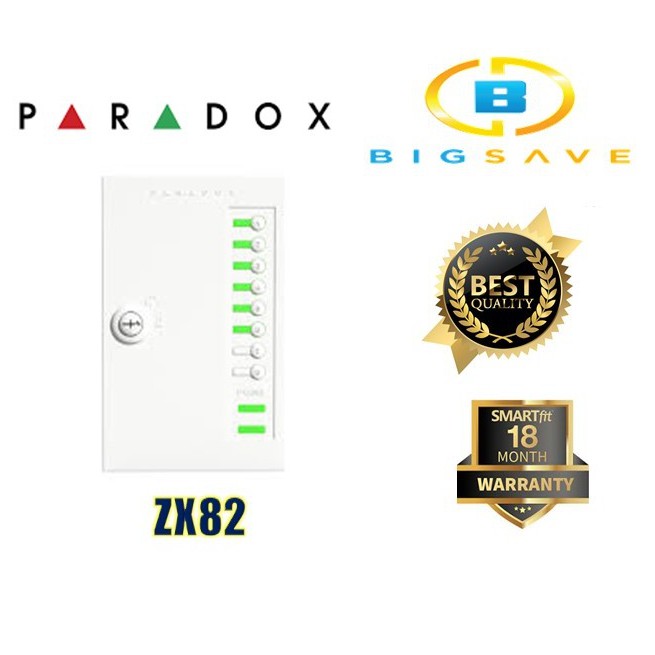 PARADOX ZX82 8-ZONE EXPANSION MODULE W/ ENCLOSURE AND COVER LOCK ...