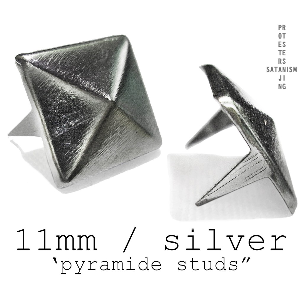 STUDS/SPIKE PYRAMID SILVER 10mm 100pcs (IMPORT) | Shopee Malaysia