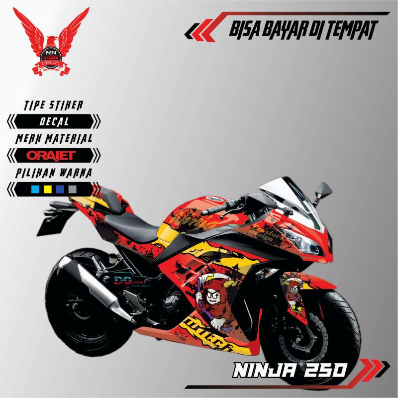 Kawasaki Ninja 250th Decal Sticker Ninja 250th Decal Full Body Sticker ...