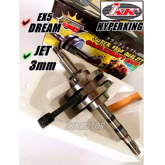 🔥🔥 EX5 DREAM RACING CRANKSHAFT JET 3MM CRANK SHAFT HYPERKING HYPER KING ...