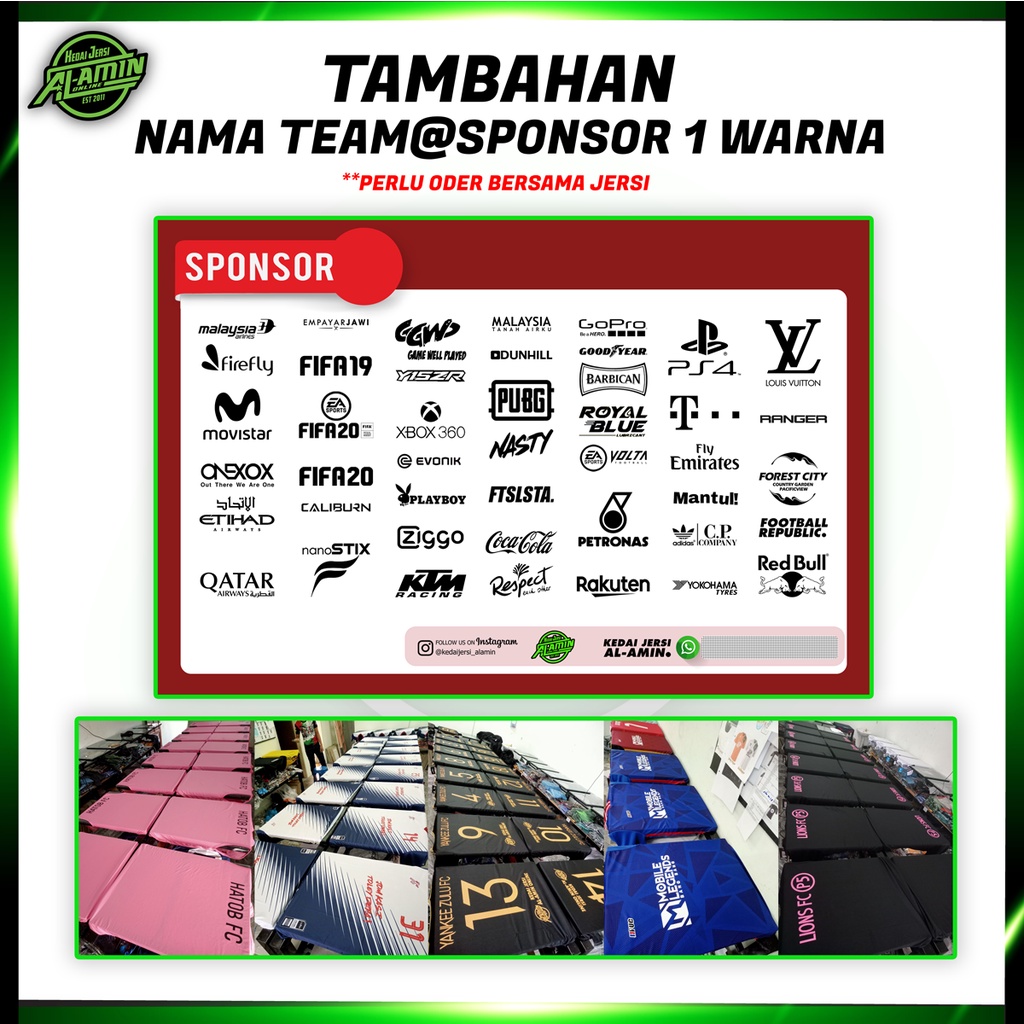 COP NAMA TEAM | COP SPONSOR | Cop Nama Nombor | Silkskrin | Cetak Baju ...