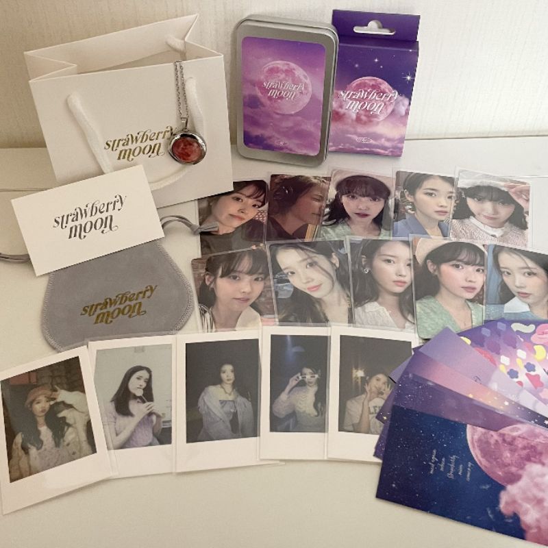 Official photocard set IU Strawberry Moon Lilac Celebrity UAENA EdamThe ...
