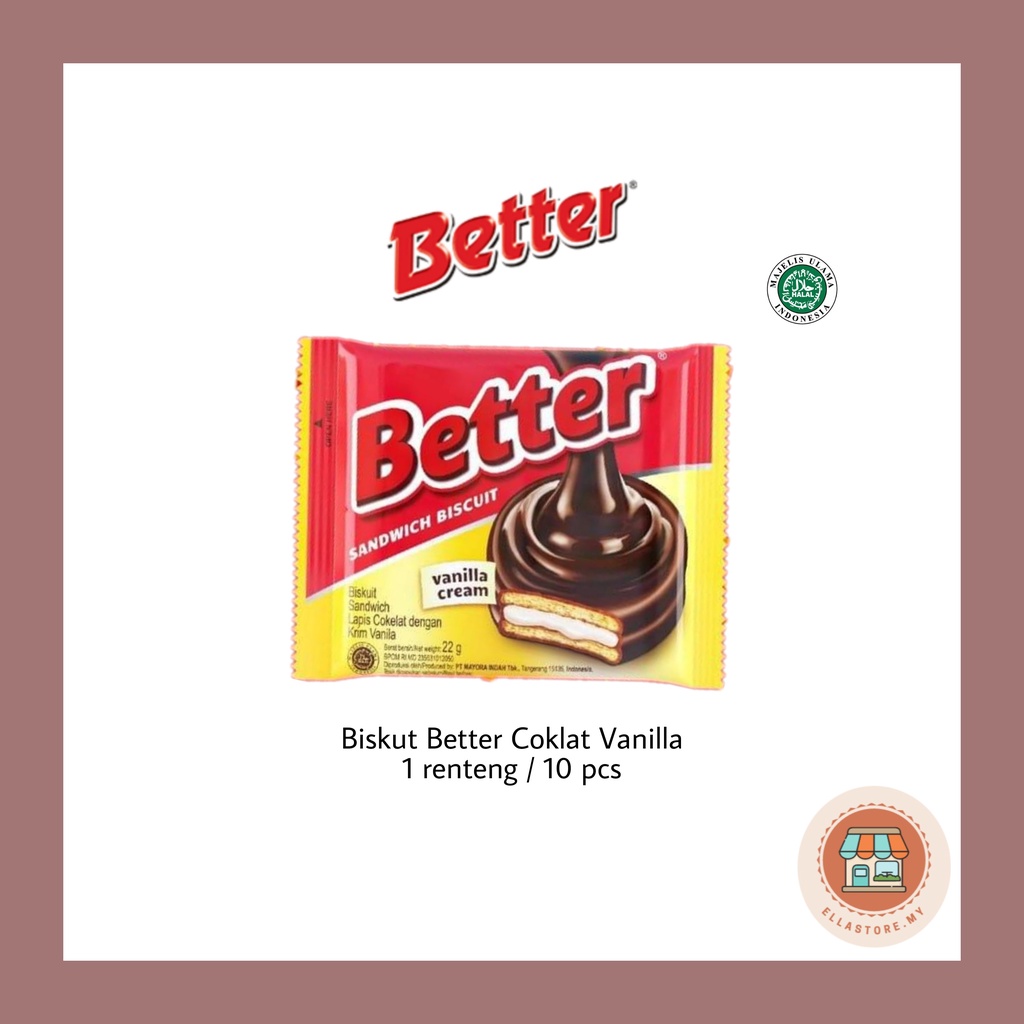 [READY STOCK] Biskut Coklat Better 1 renteng / 1 pack | Shopee Malaysia