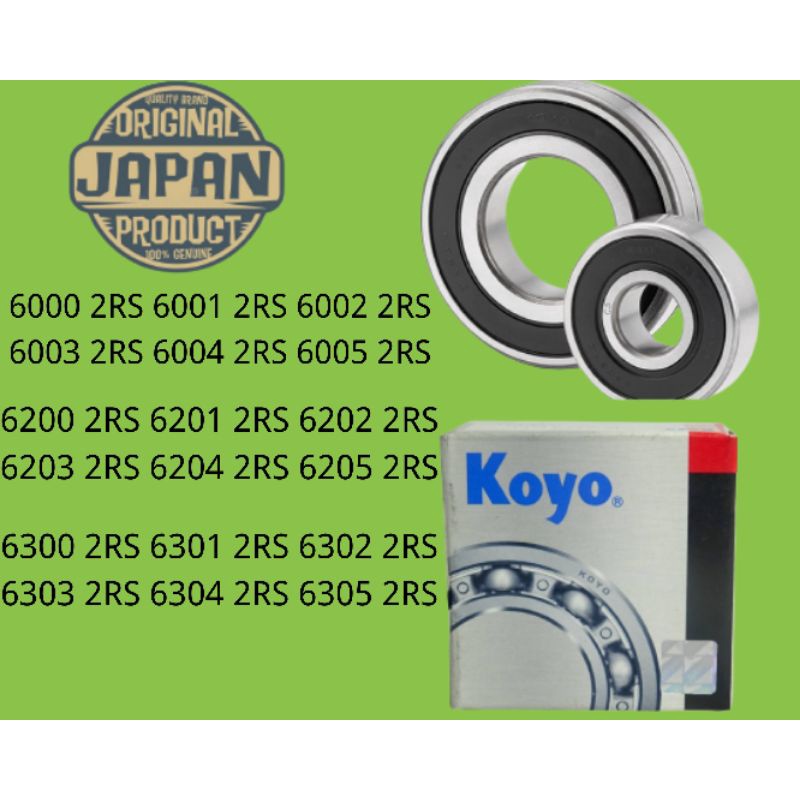 Koyo Japan Ball Bearing 2RS C3 6000 6001 6002 6003 6004 6005 6200 6201 6202 6203 6204 6205 6300 ...