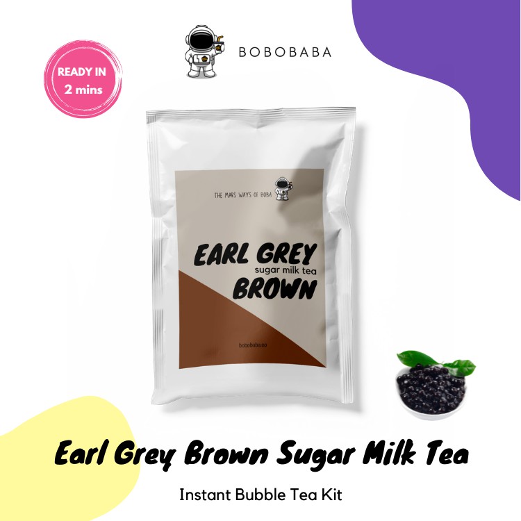 BOBOBABA Brown Sugar Earl Grey Milk Tea - Instant DIY Bubble Tea Kit ...