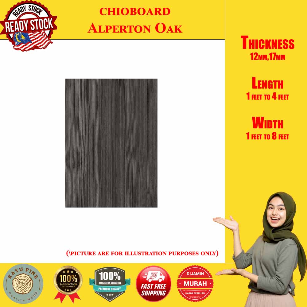 [ Chipboard 16mm Alperton Oak ] For Rack Table Top Furniture Kitchen ...
