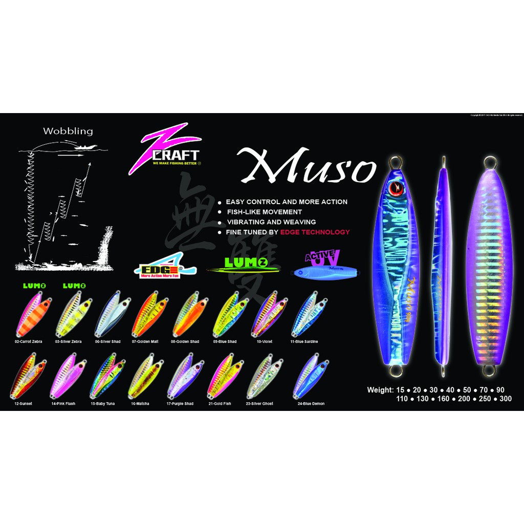 Zcraft Muso Metal Jig - 200g | 250g | 300g | Shopee Malaysia