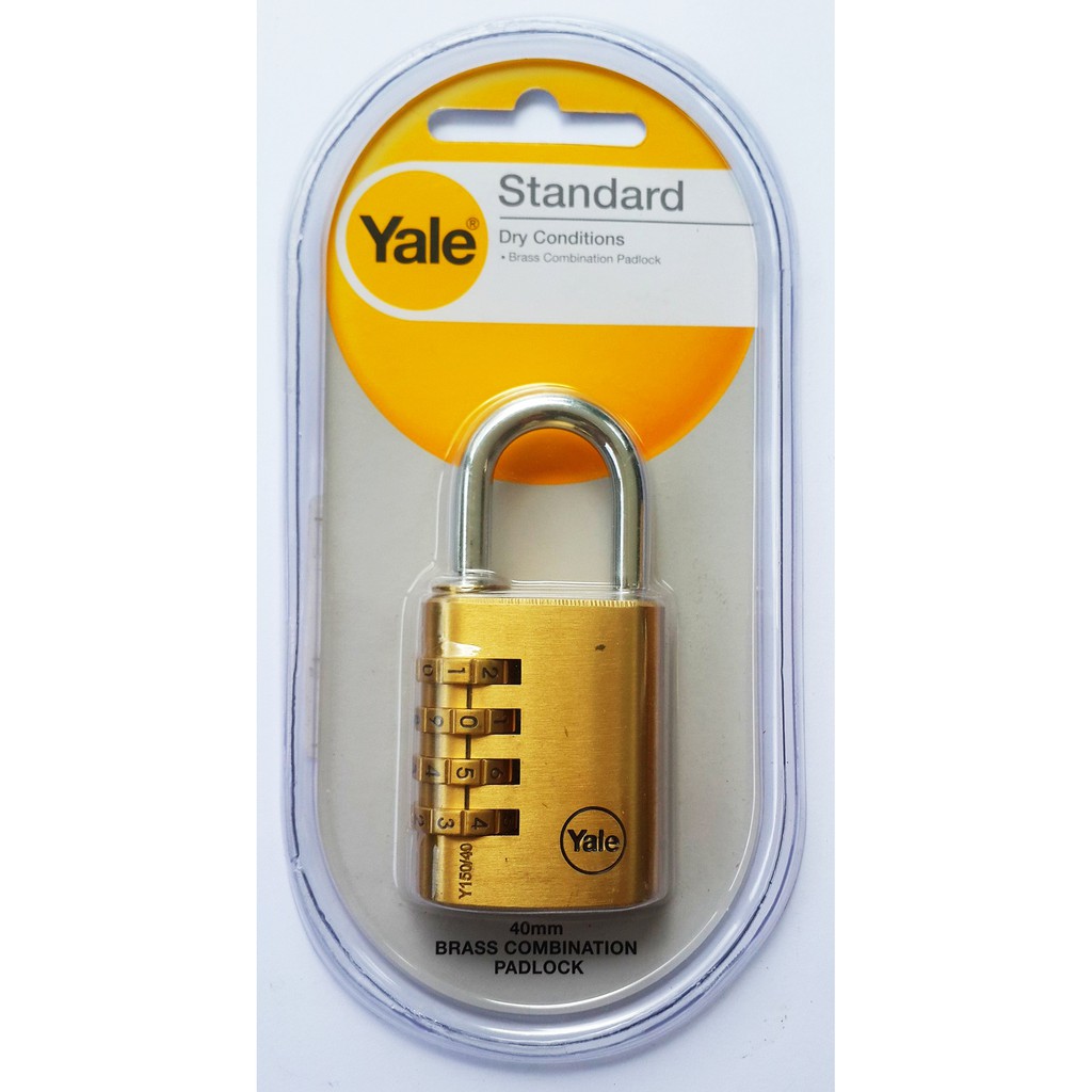 Y150-22-120-1p YALE 3-DIGIT SOLID BRASS RESETTABLE PADLOCK | Shopee ...