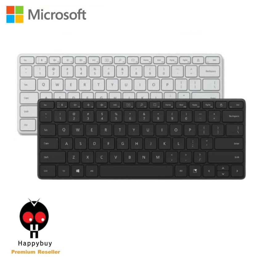 Microsoft Designer Compact Bluetooth Keyboard Black White 21Y-00017 / 21Y-00047 | Shopee Malaysia