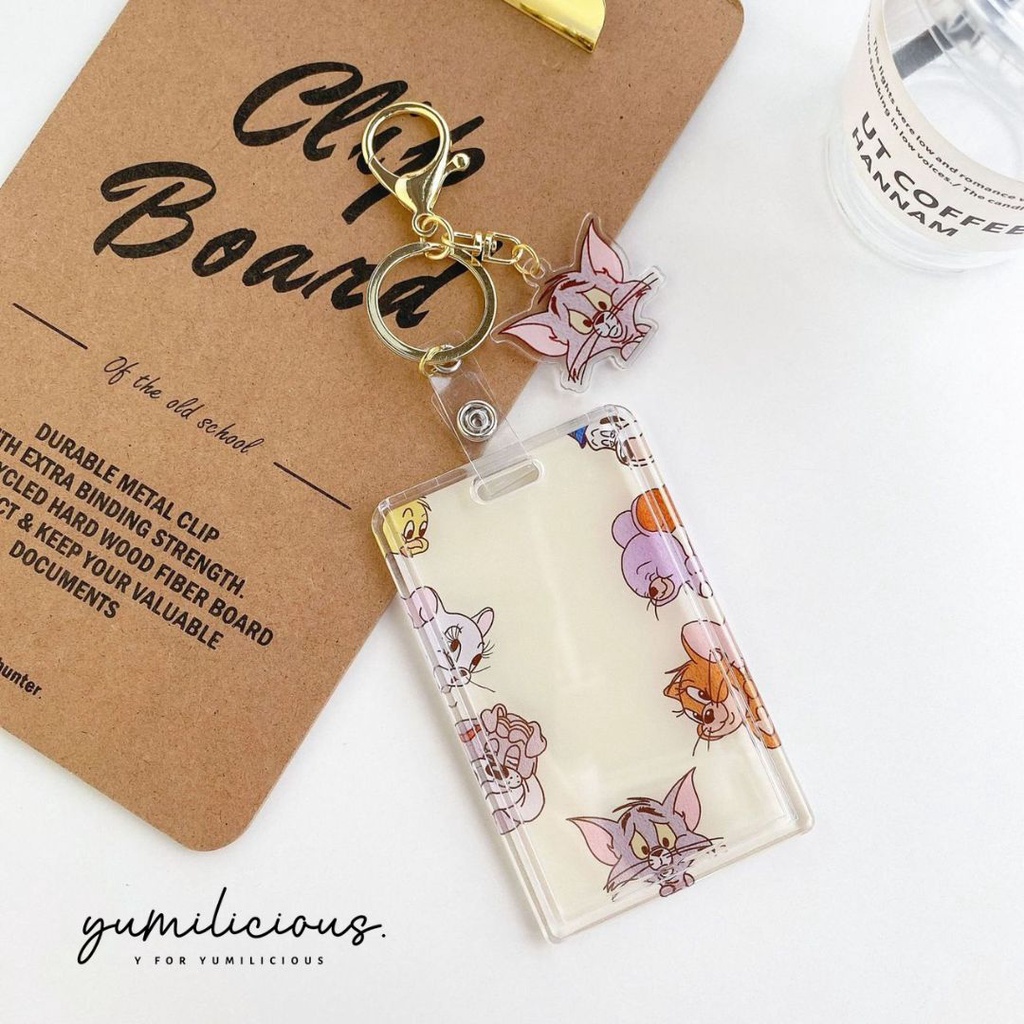 YUMILICIOUS Card Holder Transparent Work Card ID Card Holder Cartoon ...