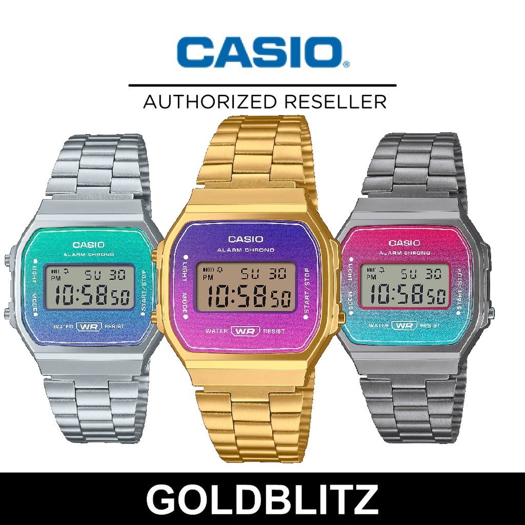 Casio Vintage A168 A168WER-2A A168WERB-2A A168WERG-2A Retro Digital Watch Revel in the fusion ...