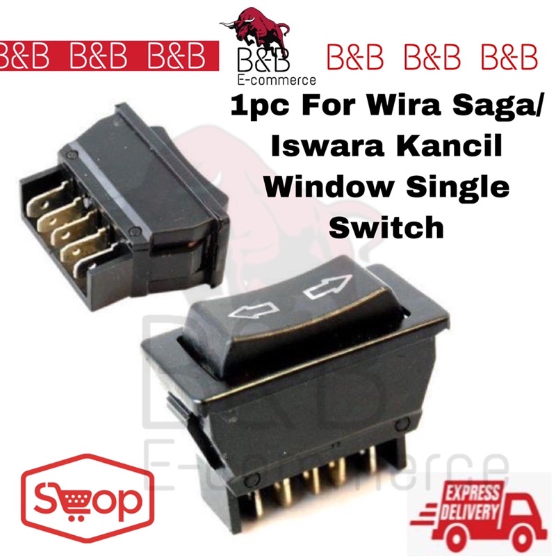 Power Window Single / Sub Switch 5 Pin For Proton Wira Saga Iswara ...
