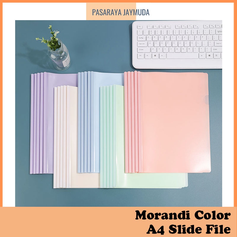 [1 set 5pcs]A4 Slide File Color Cover Binder Document Folder Rod Folder ...