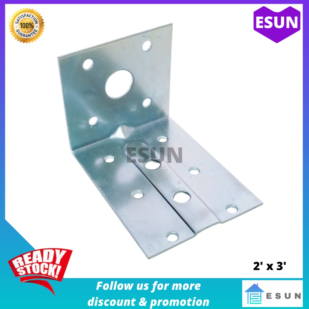 Besi Bracket Bumbung Tebal 1.5mmMulti Size Mild Steel Roofing L Bracket ...