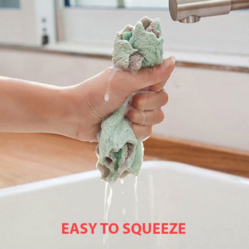 𝗫𝟮 𝗦𝗜𝗗𝗘𝗗 》 Microfiber Cloth Kitchen Oil Household Cleaning Cloth Wiping ...