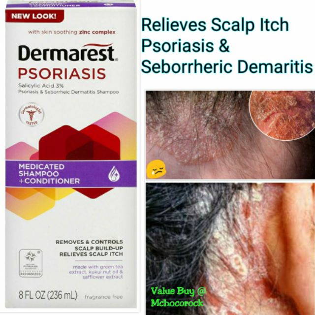 Dermarest Psoriasis Shampoo n Conditioner with 3% Salicylic Acid & Zinc ...