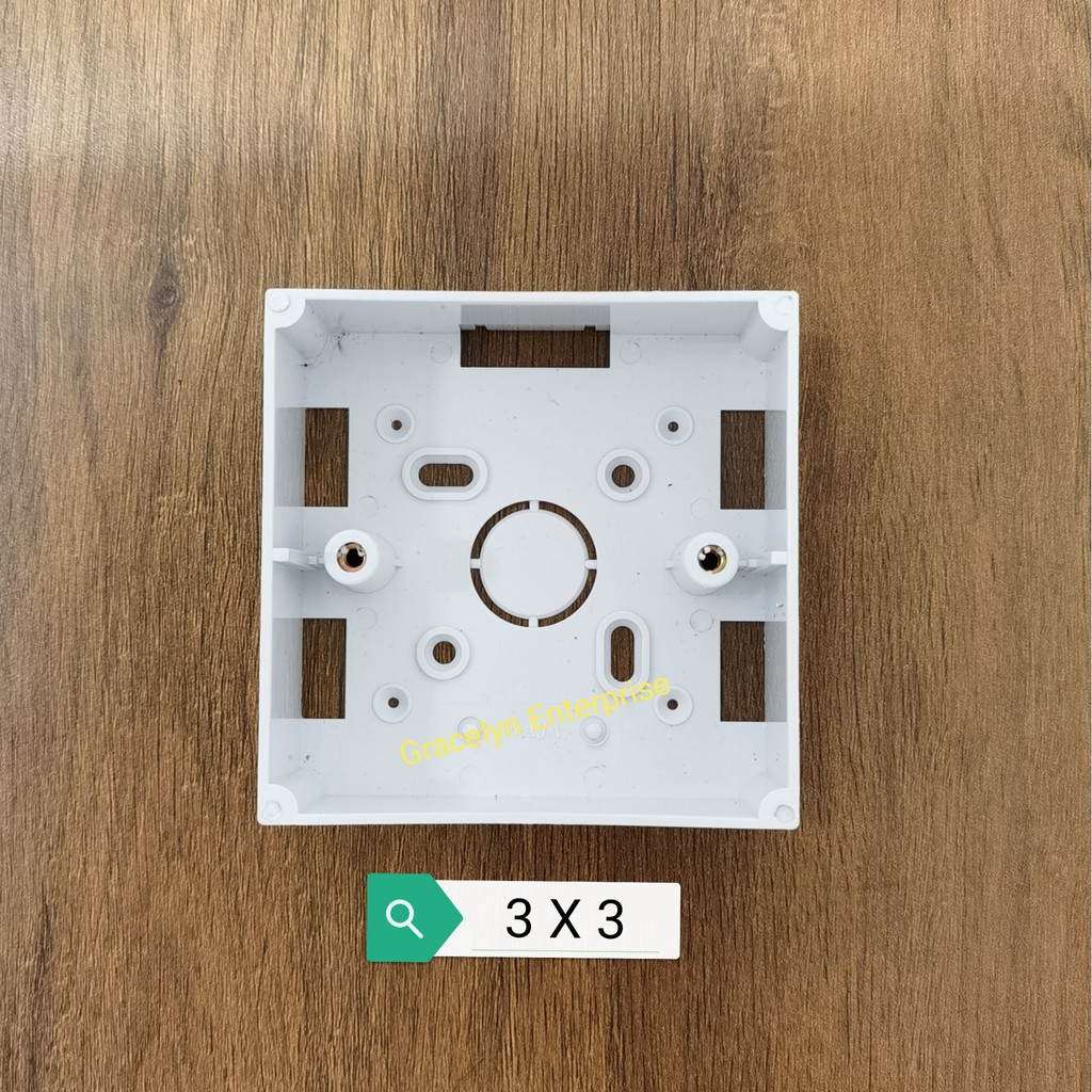 PVC Box Surface Type Nut Box / Electrical Box / Base 3X3 | Shopee Malaysia