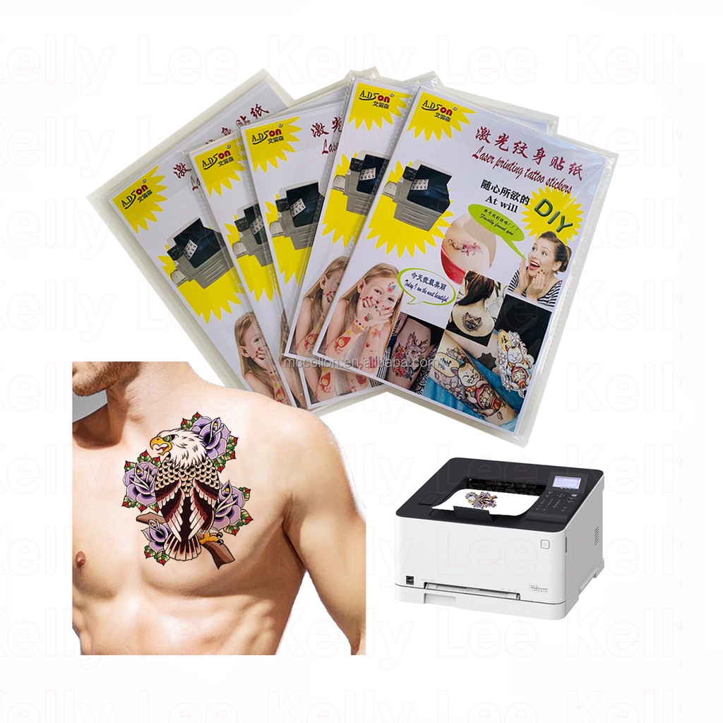 DIY Tattoo Supplies Laser Inkjet Printers A4 Water Transfer Printing ...