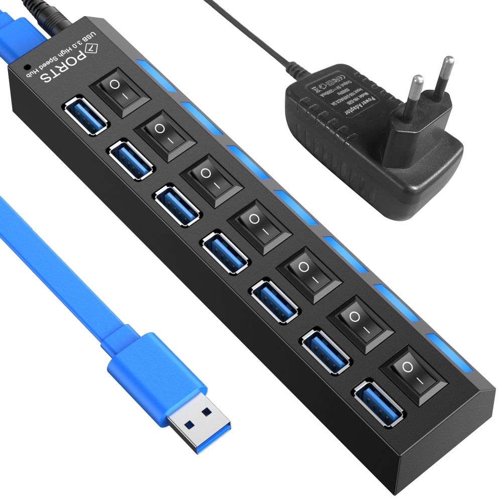 USB 3.0 HUB USB Splitter Multi Several Ports with Switch Power Supply ...