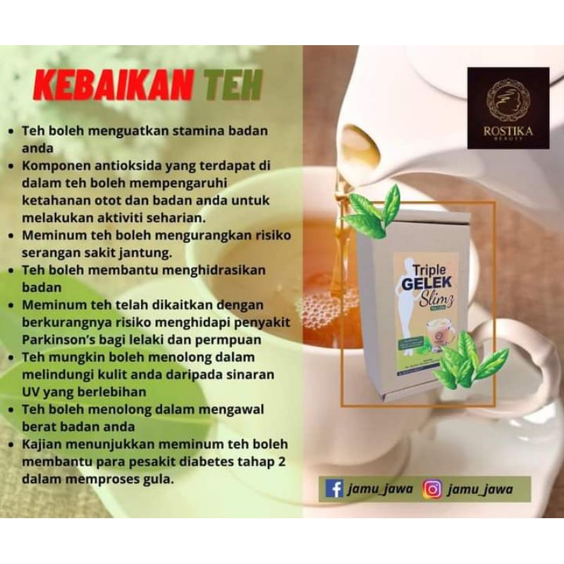 TRIPLES GELEK SLIMZ TEA LATTE (PEMBELIAAN 2KTK KE ATS DPT FREEGIFT ...