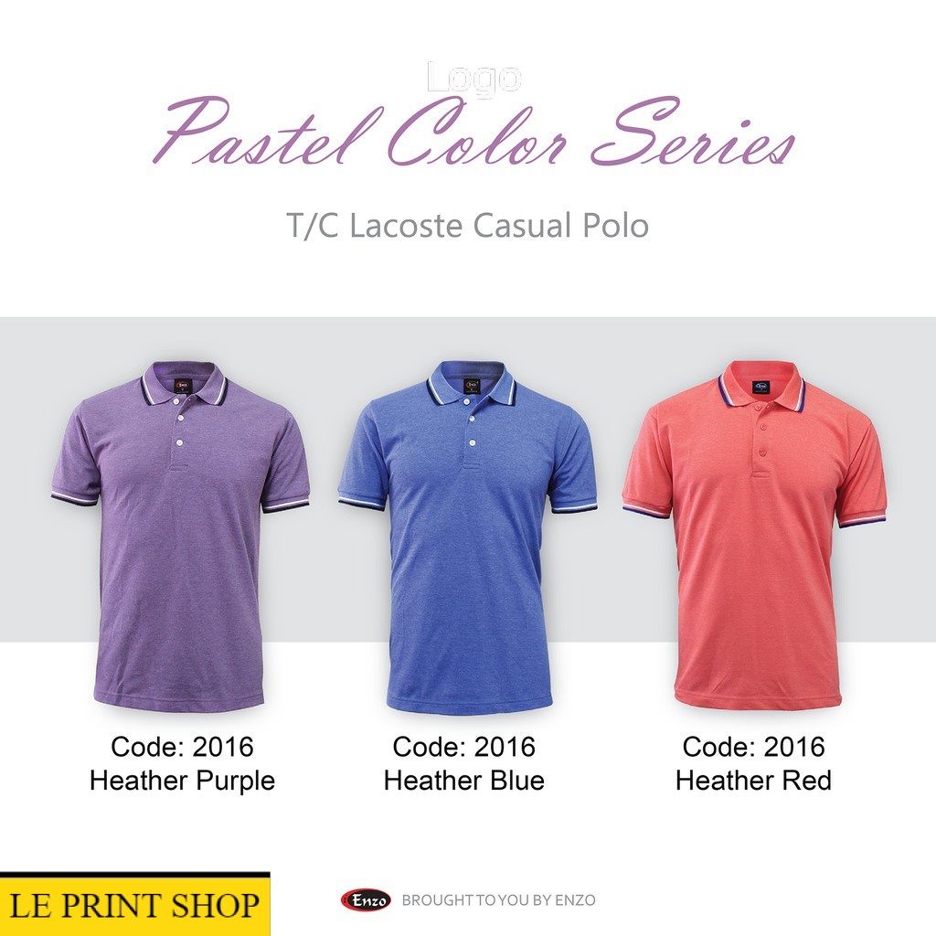 [READY STOCK] Enzo 2016 Heather Color Polo T-Shirt / T SHIRT / BAJU ...