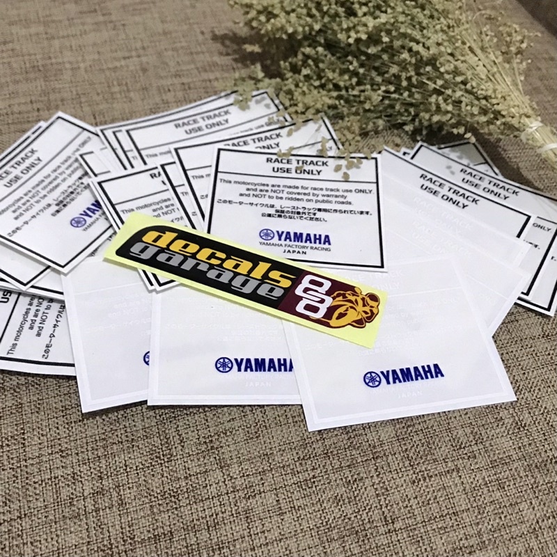 Sticker YAMAHA RACE TRACK USE ONLY | Shopee Malaysia