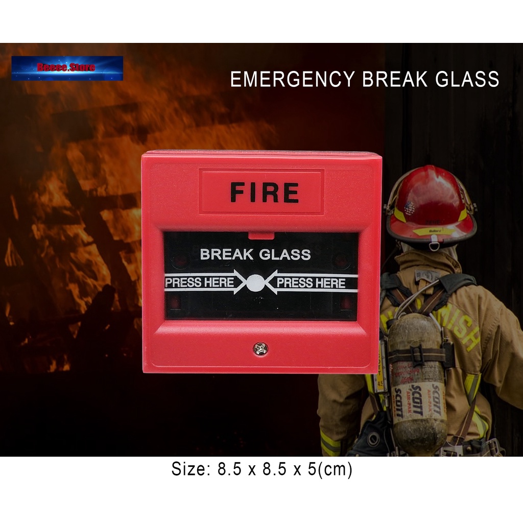 EMERGENCY BREAK GLASS FIRE EXIT ESCAPE SECURITY | Shopee Malaysia