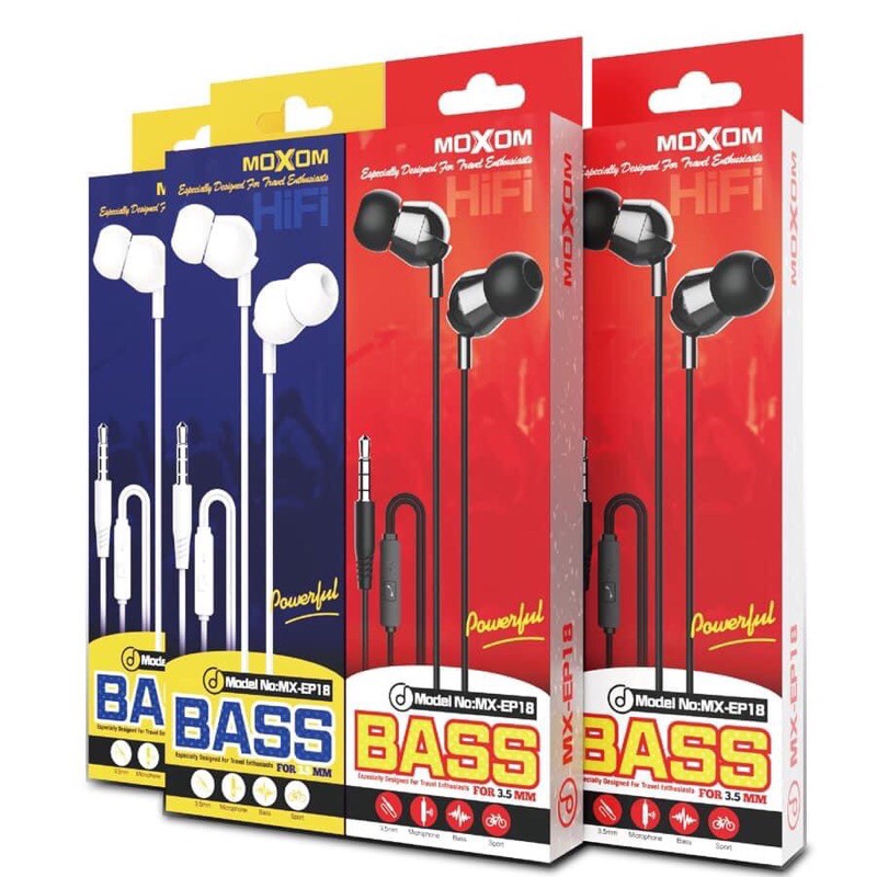 Moxom mx-EP18 earphone super bass stereo headphone with microphone 3 ...