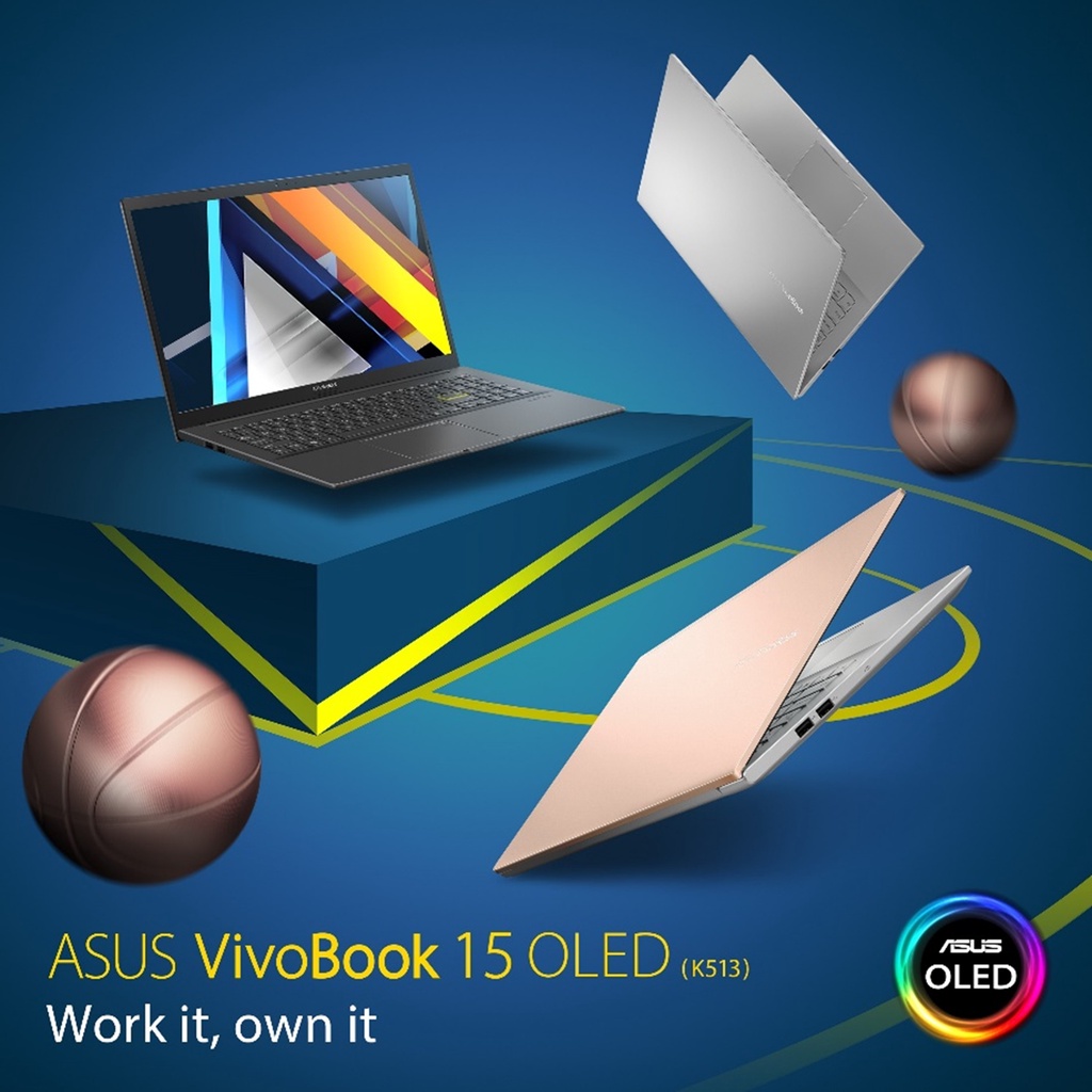 ASUS VivoBook 15 OLED (i3-1125G4/4GB RAM/512GB SSD/15.6" OLED/MS Office ...