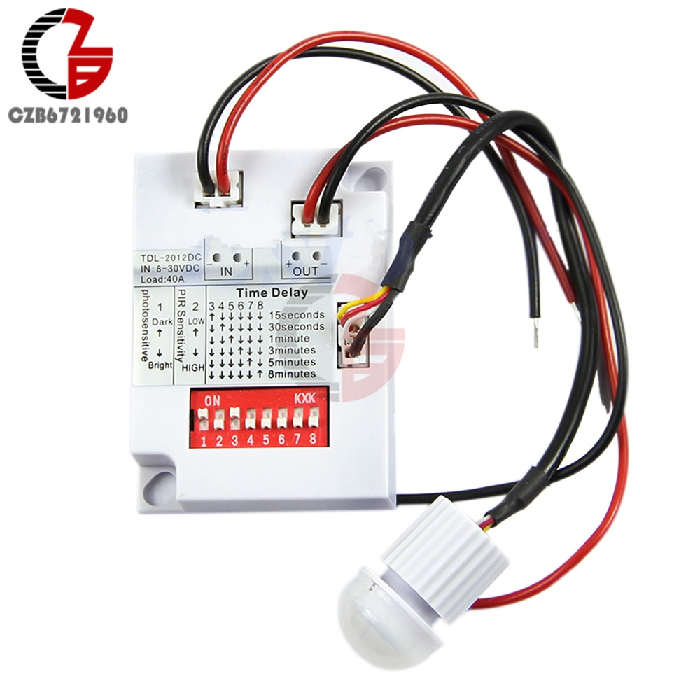 Preorder 12V 24V 7-10M PIR Motion Sensor Switch IR Infrared Human Body ...