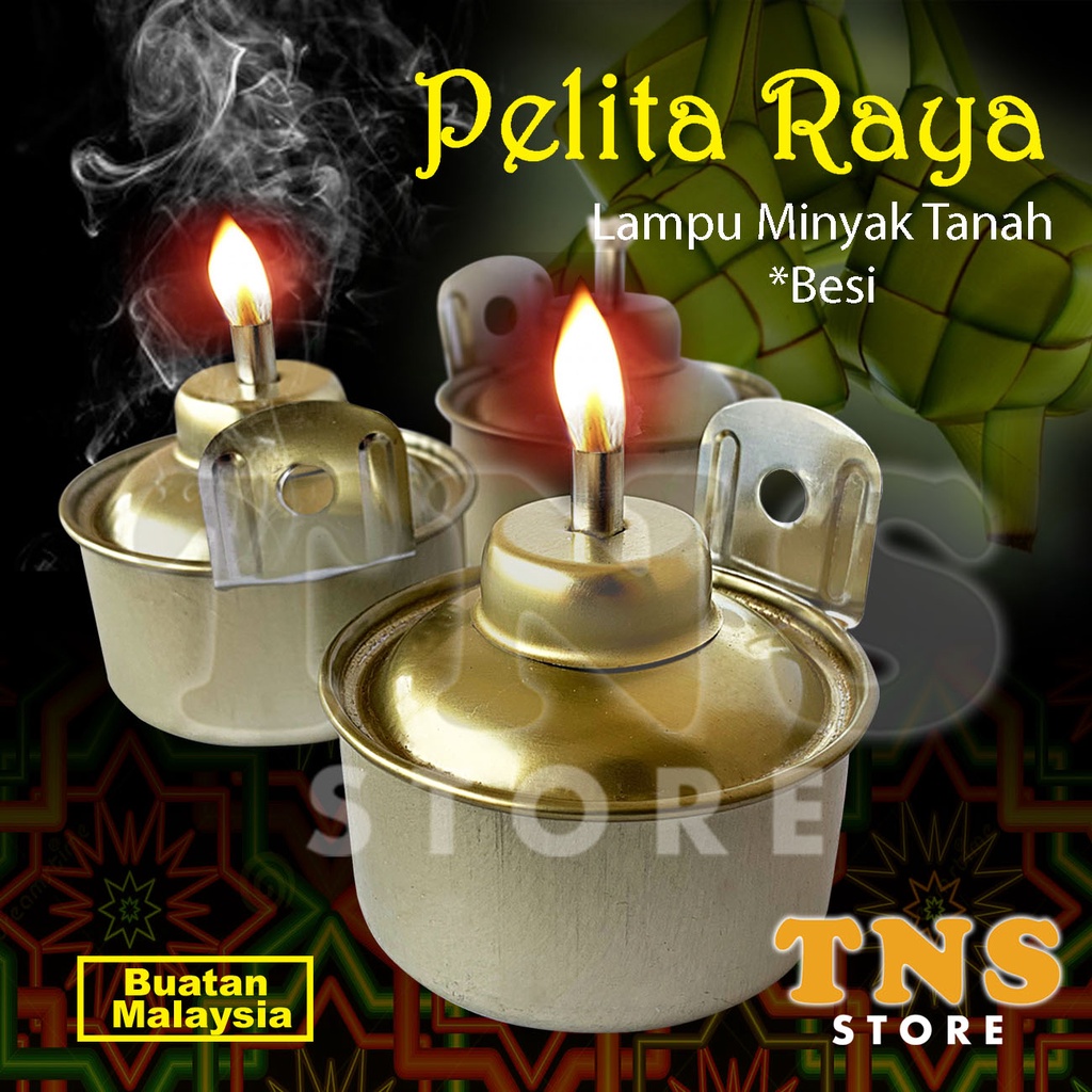Pelita Raya Lampu Minyak Tanah Tradisional Lampu Pelita Besi - 8 pcs (1 ...